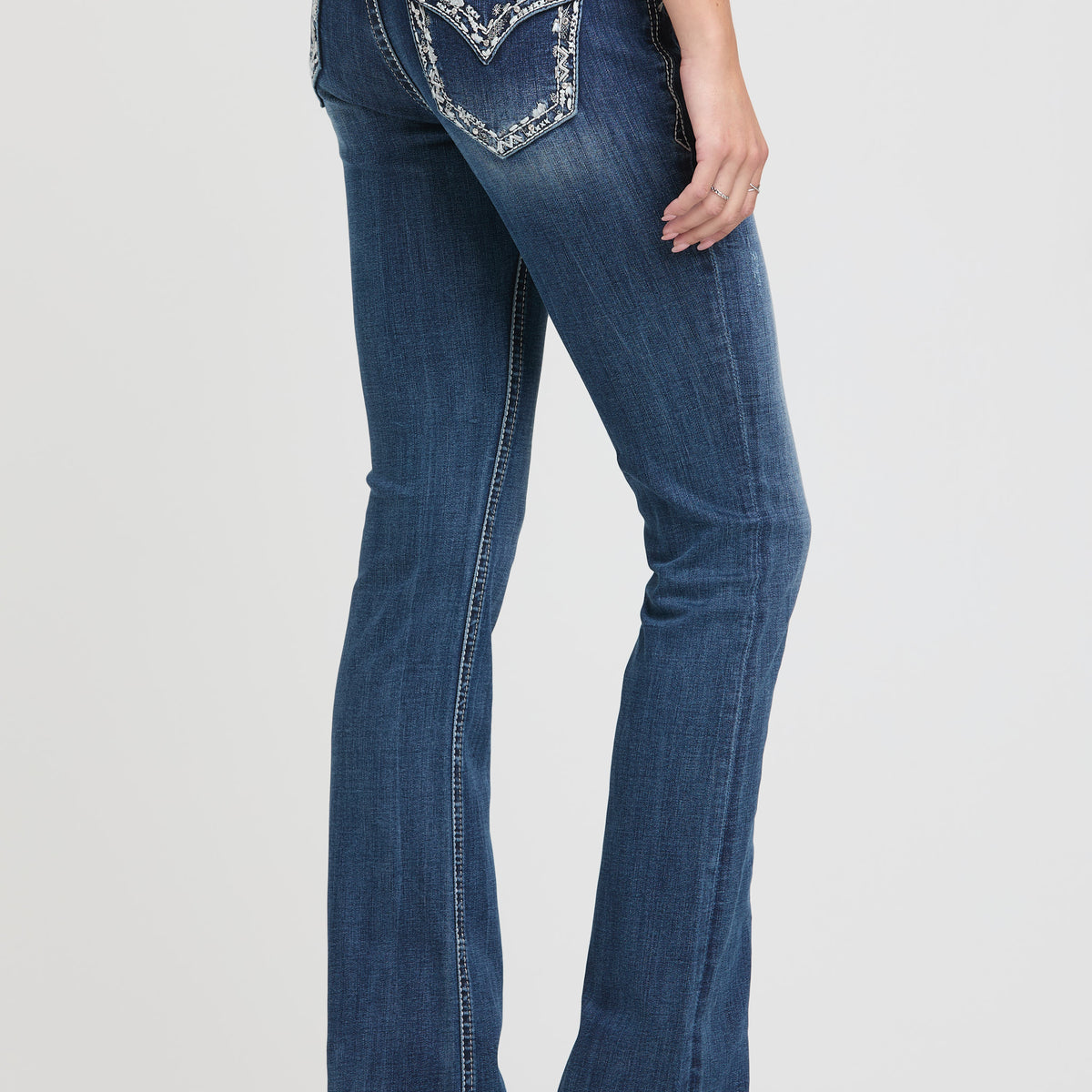 Border Stitch Bootcut Jeans for Women – Grace in LA